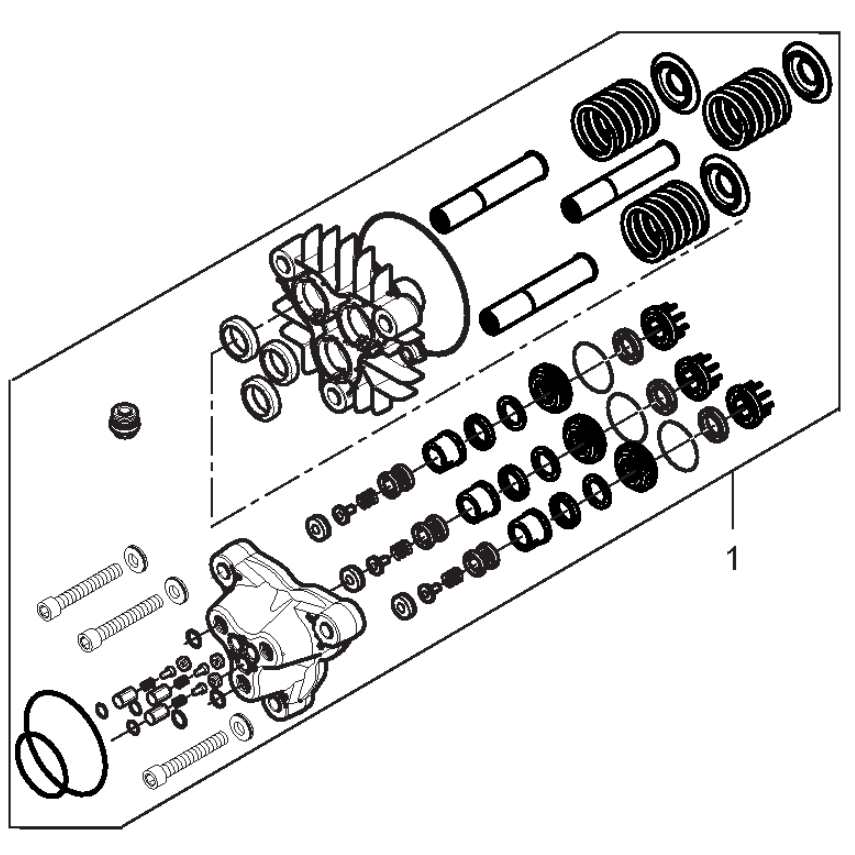 Nilfisk MC 5M-200/1000 XT NA.2 pump kit diagram and parts list ...